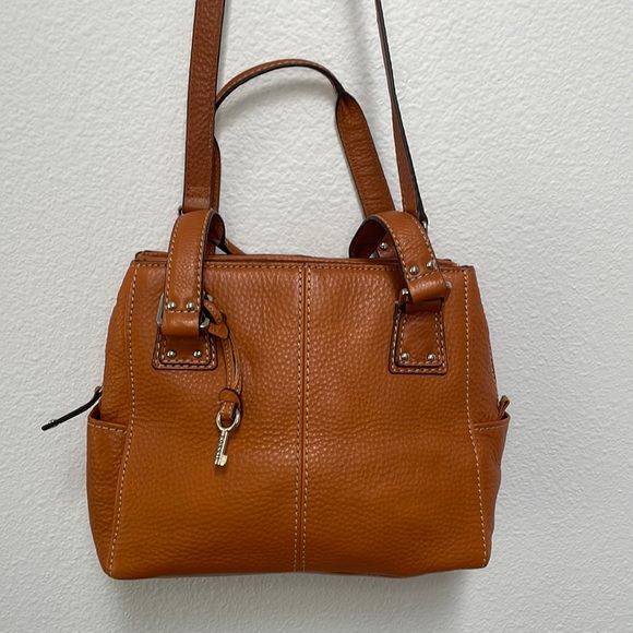 Fossil | Bags | Fossil Pebbled Leather 3 Compartment Bag | Poshmark